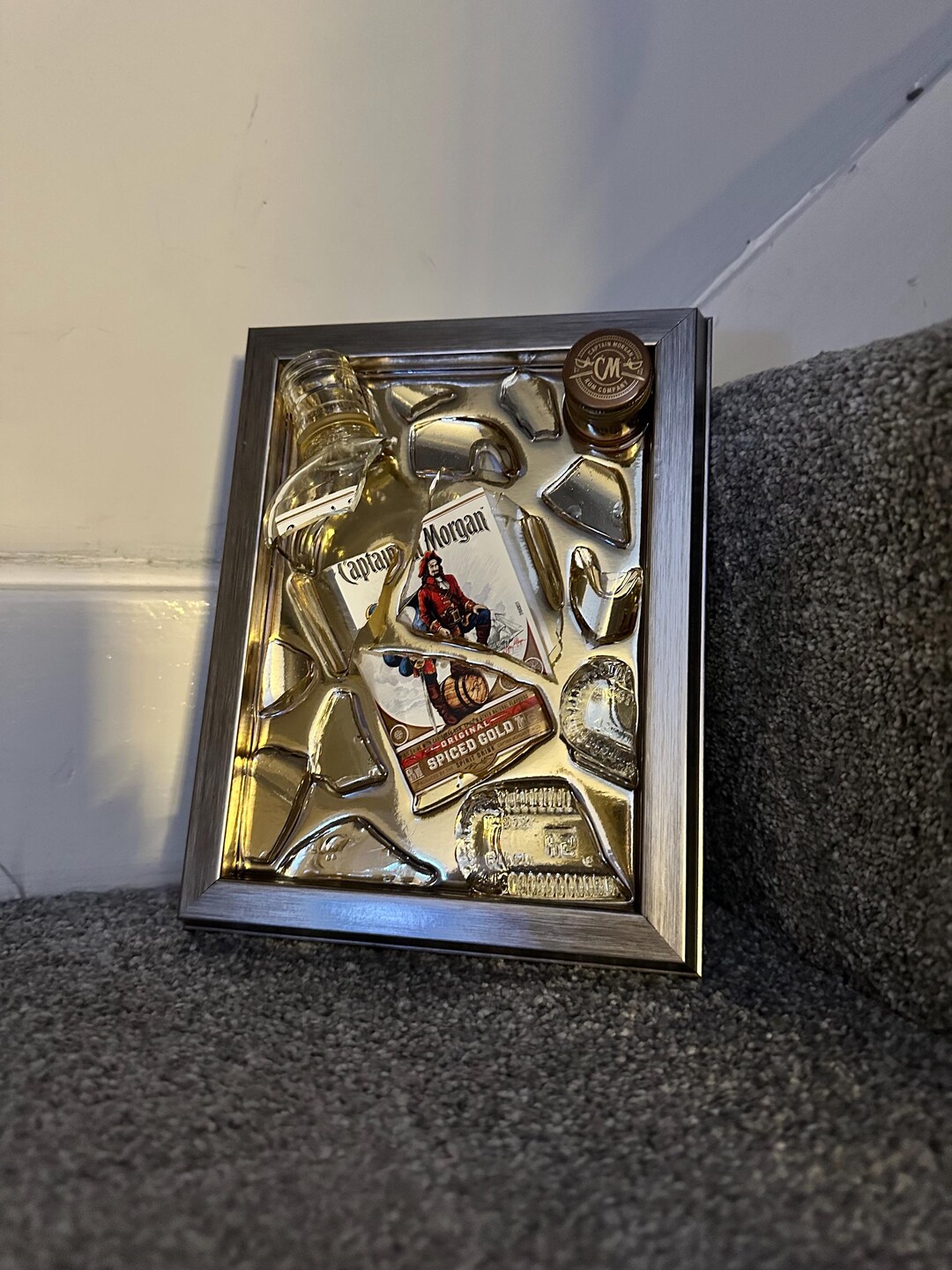Captain Morgans Framed in a Luxury Frame Encased With Resin. - Etsy