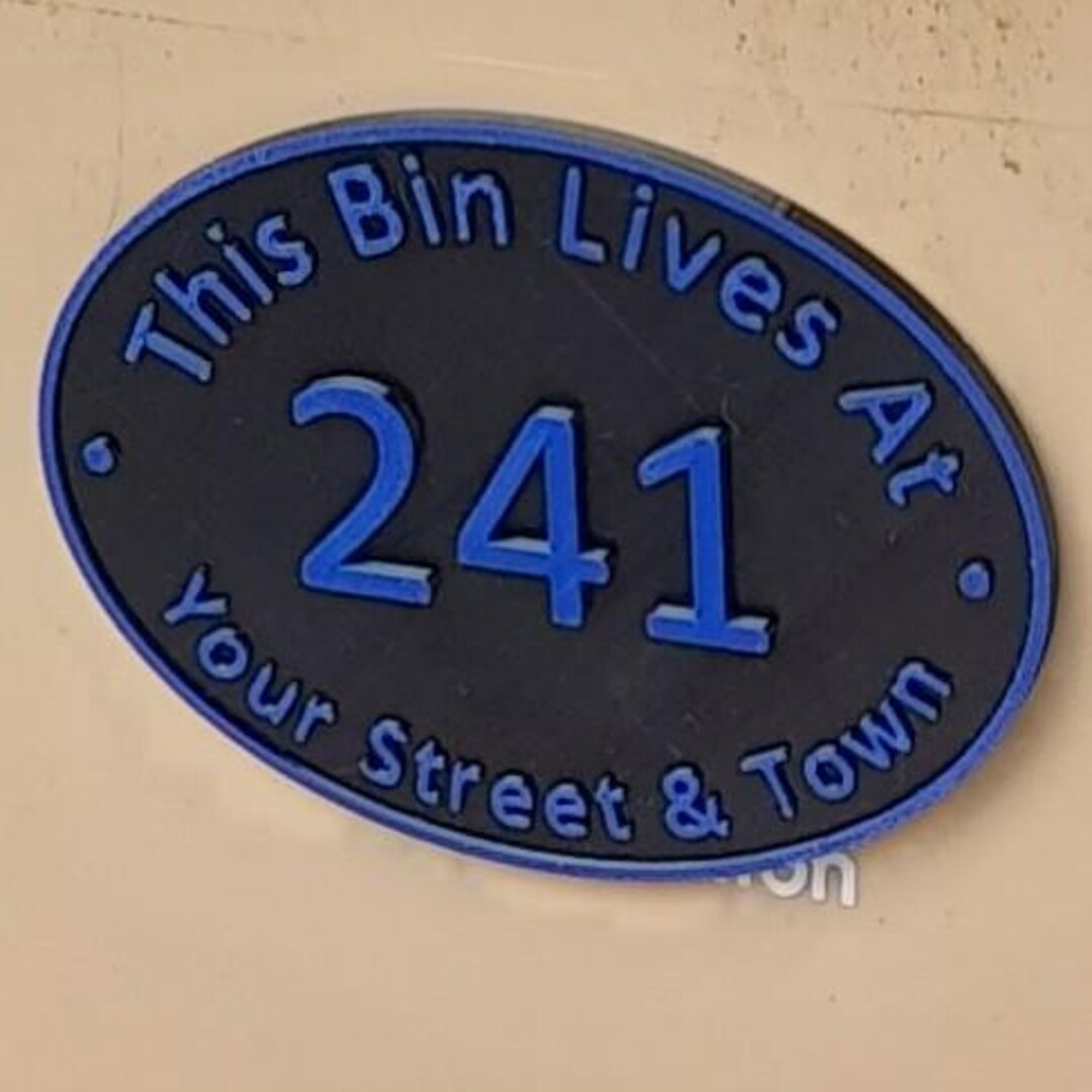 Sign / Plaque for Wheely Bin - to Identify Which Home It Belongs To ...