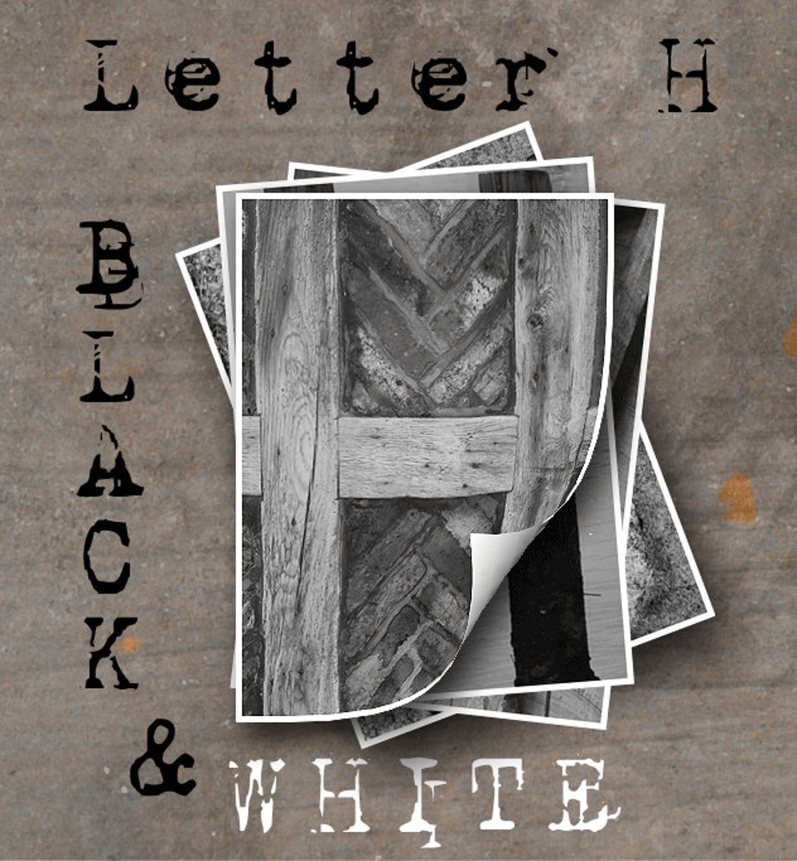 LETTER H Alphabet Photography LETTERS Black and White - Etsy