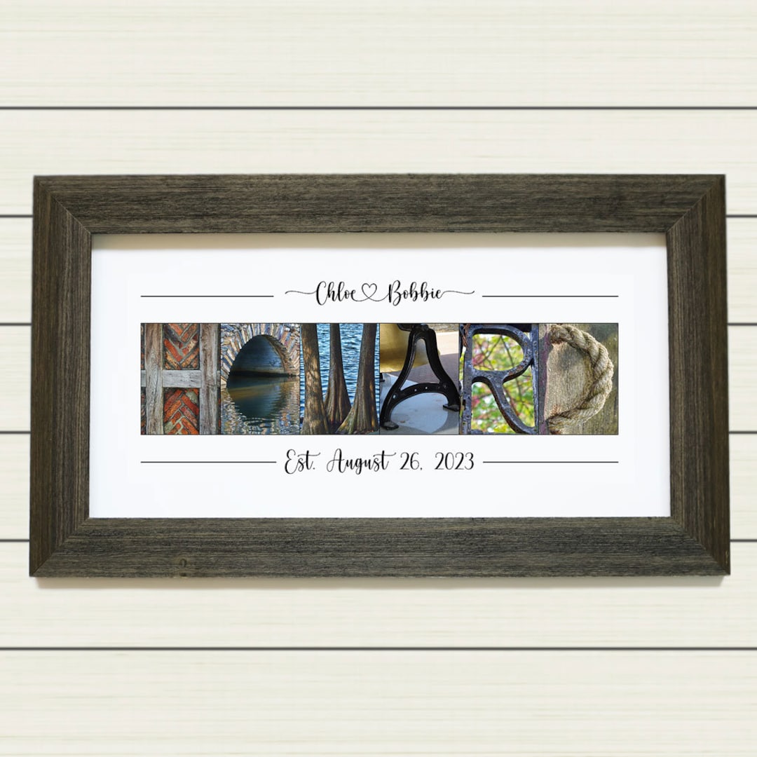 ALPHABET LETTER PHOTOGRAPHY - Personalized Name Print, Wedding Gift ...