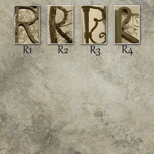 LETTER R Alphabet Photography LETTERS - Sepia Alphabet Photos - Etsy