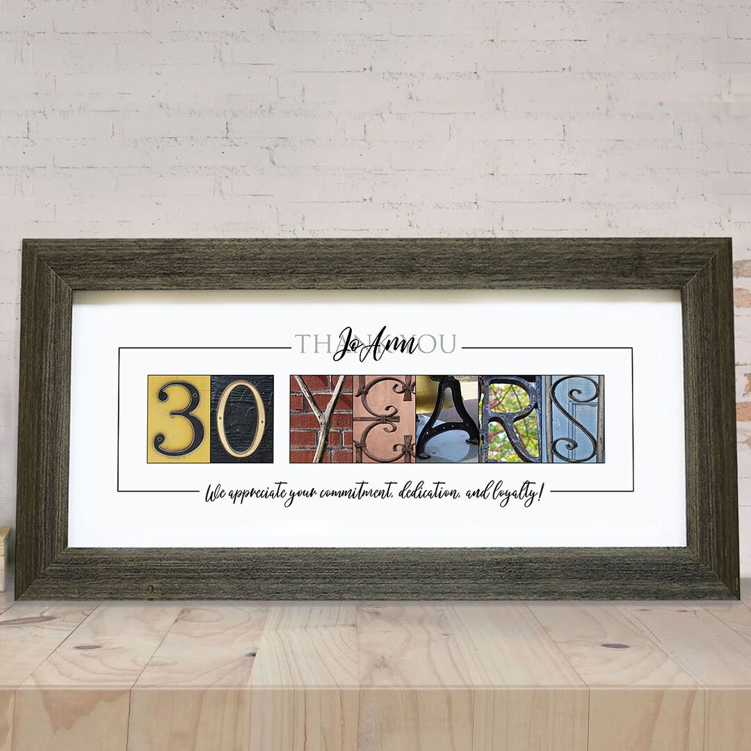 Personalized 30 Years of Service Gift: Employee Appreciation Photo Art ...