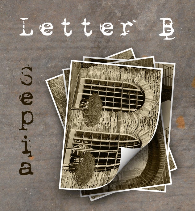 LETTER B Alphabet Photography LETTERS Sepia Alphabet Photos - Etsy
