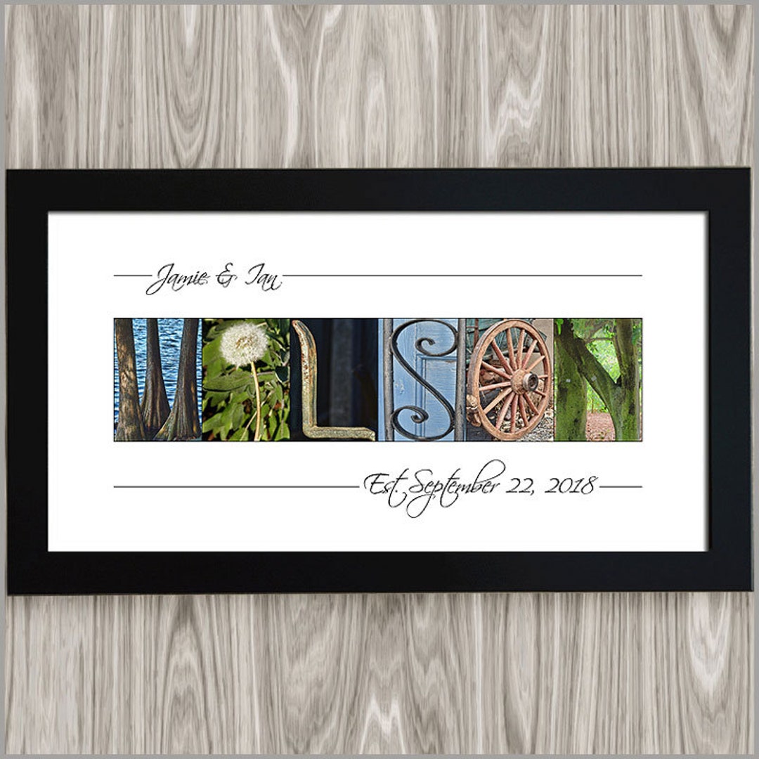 ALPHABET LETTER PHOTOGRAPHY Personalized Name Print Wedding - Etsy