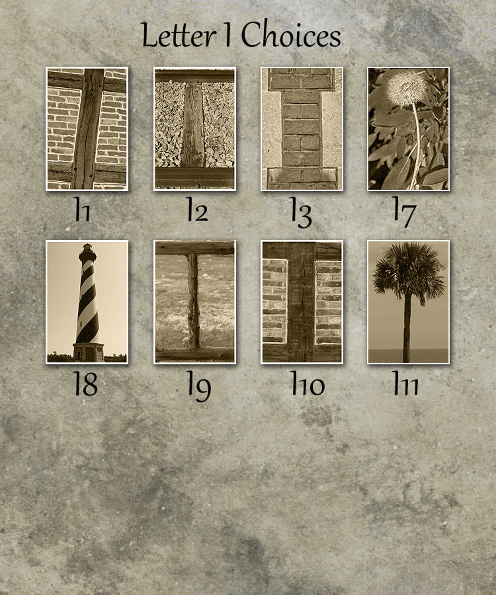 LETTER I Alphabet Photography LETTERS Sepia Alphabet Photos - Etsy