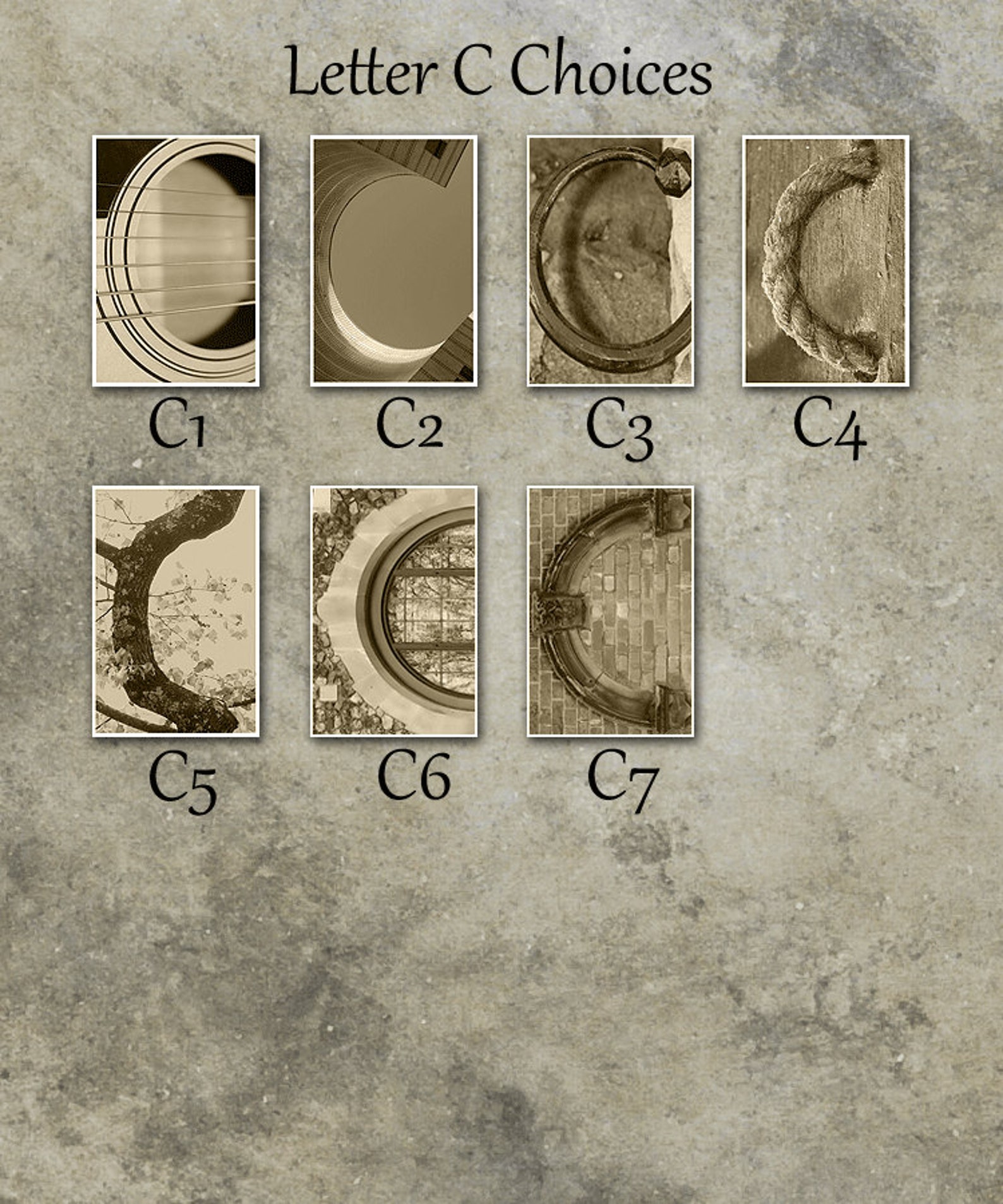 LETTER C Alphabet Photography LETTERS Sepia Alphabet Photos | Etsy