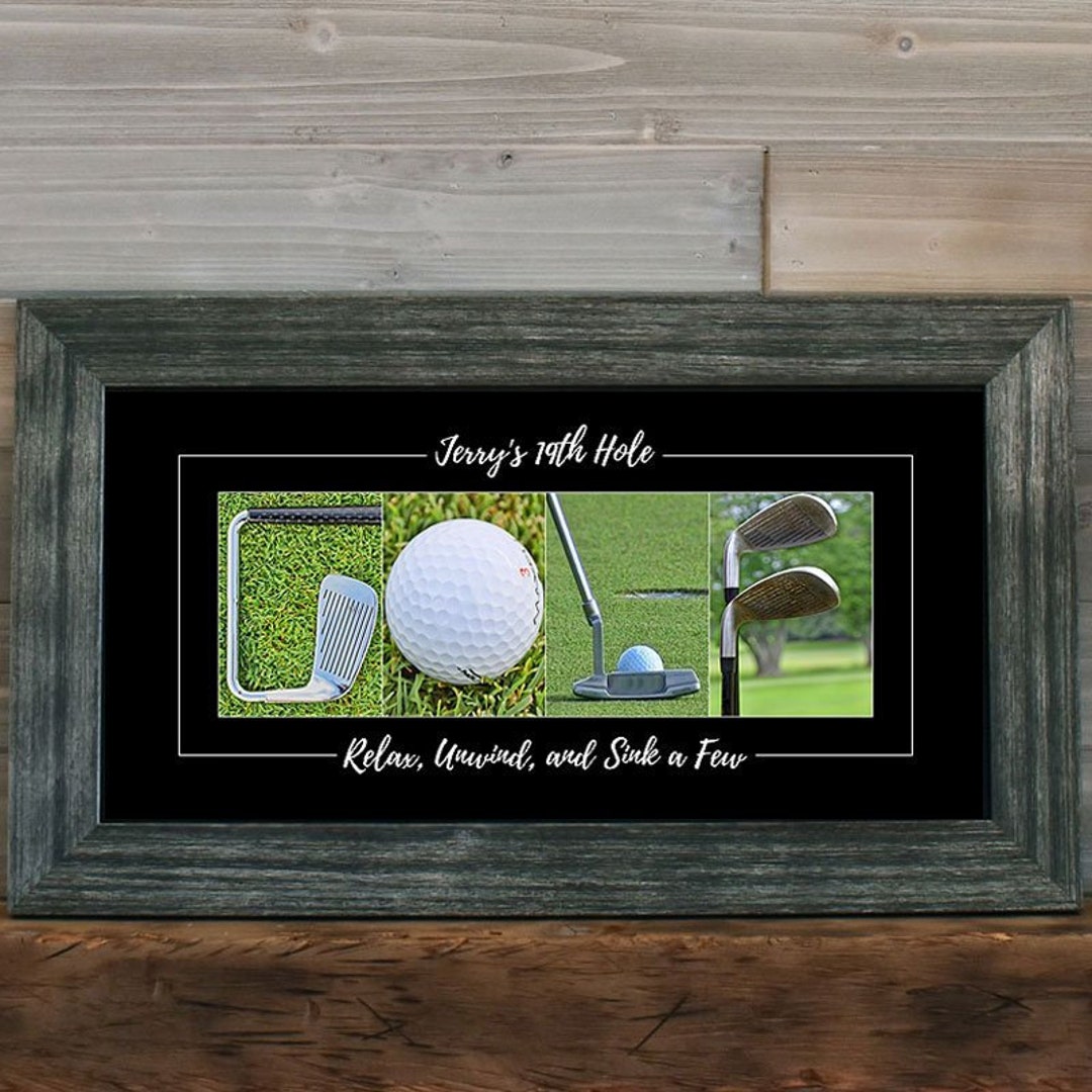 Personalized Golf Letter Art Print: Custom Name Man Cave Decor - Etsy