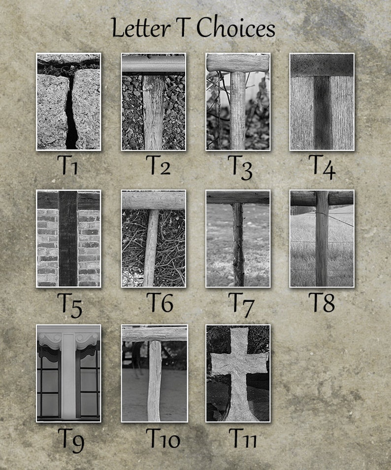 LETTER T Alphabet Photography LETTERS Black and White | Etsy