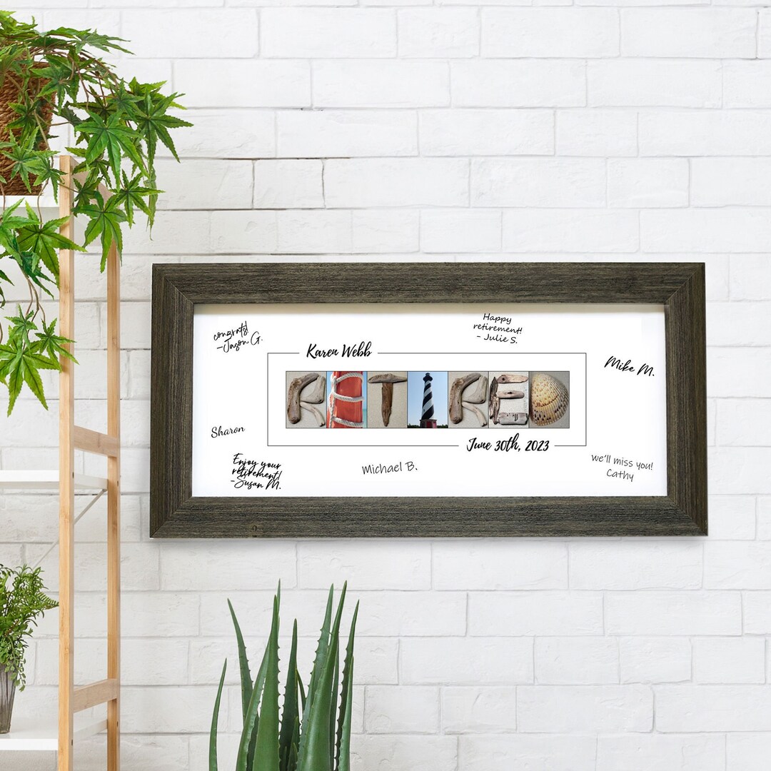 Personalized Beach Themed Retired Print Sign-able Guest Book for ...