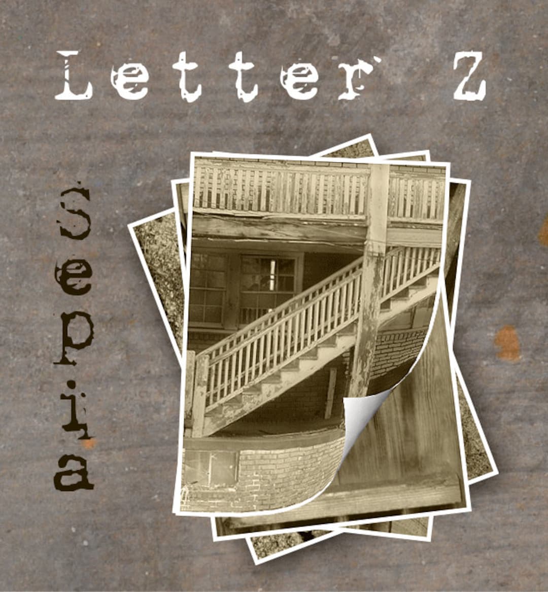LETTER Z Alphabet Photography LETTERS - Sepia Alphabet Photos - Etsy