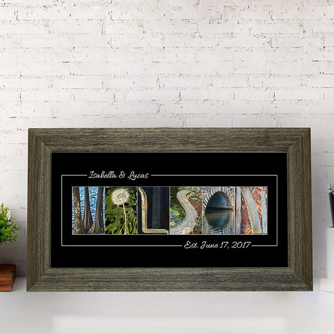 Wedding Gift Idea for Couple Using Last Name Art. Personalized Gift for ...