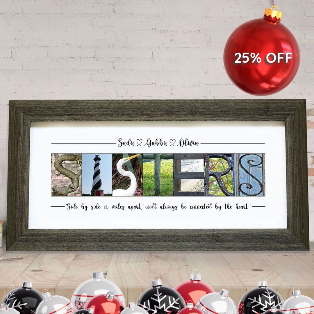 Personalized Sister Sign, Sister From Sister Christmas Gift, Framed ...