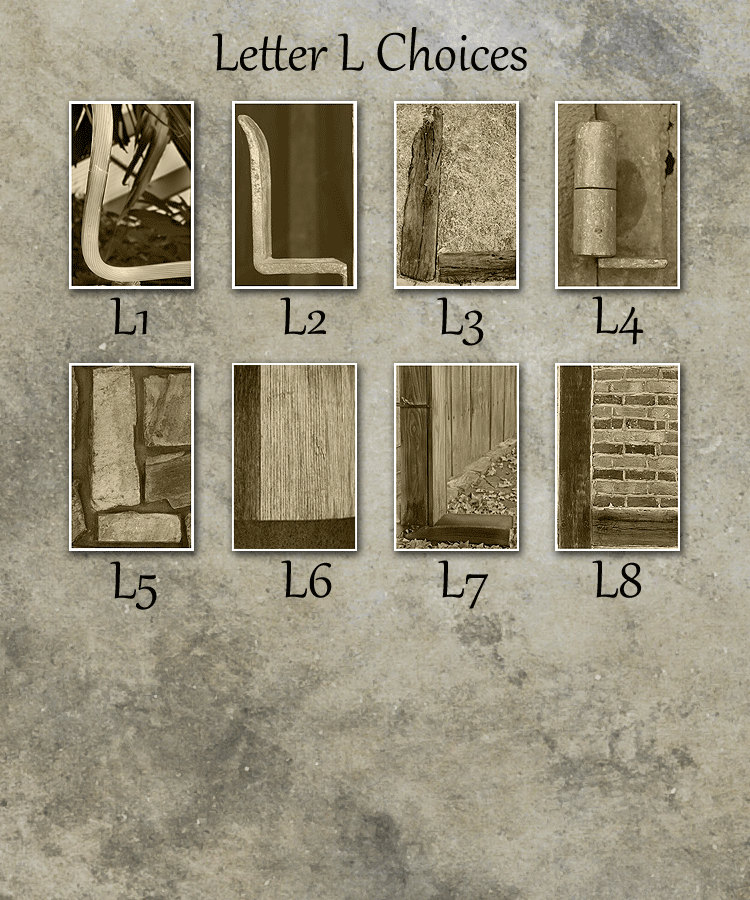 LETTER L Alphabet Photography LETTERS Sepia Alphabet Photos | Etsy