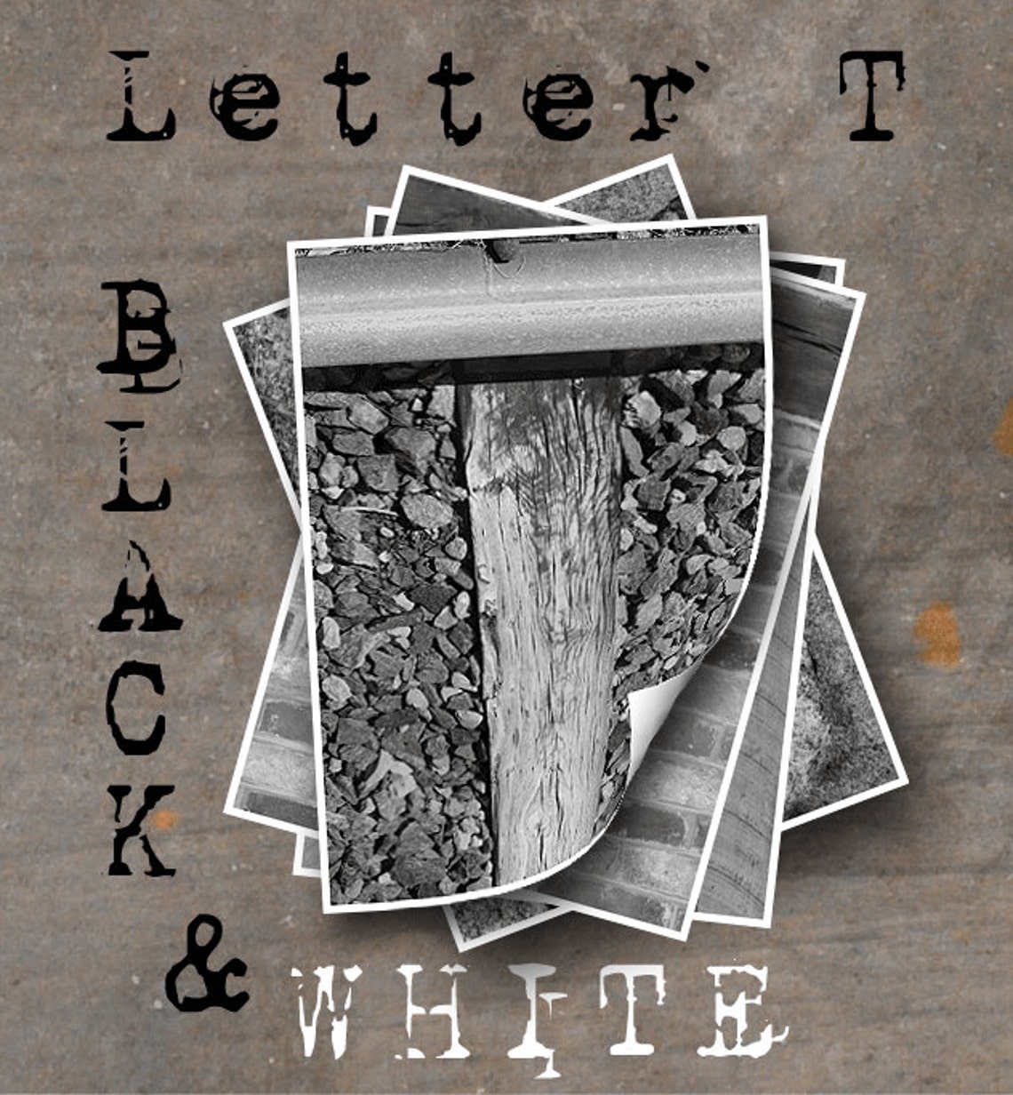 LETTER T Alphabet Photography LETTERS Black and White | Etsy