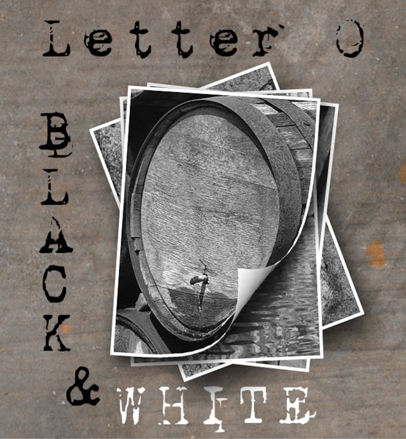 LETTER O Alphabet Photography LETTERS Black and White | Etsy
