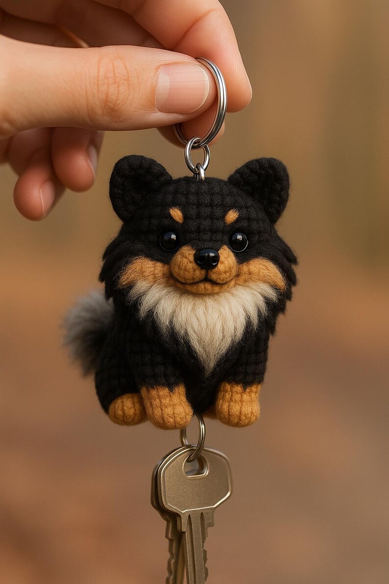 Pomeranian - Dwarf Spitz - Amigurumi Crochet Pattern as a Keychain ...