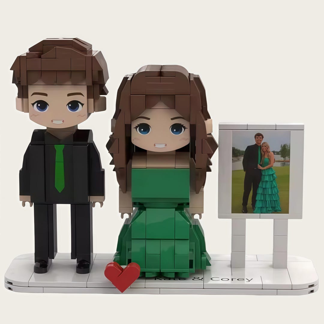 Custom Couple Building Blocks Set, Personalized Prom or Wedding ...