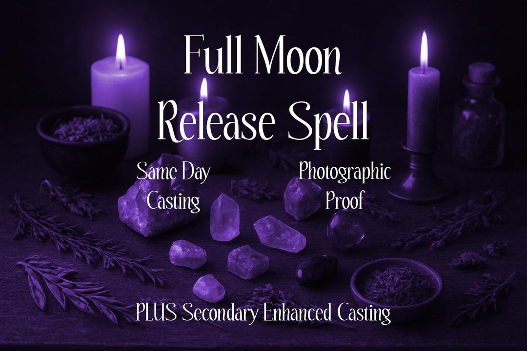 Full Moon Release Spell for Anxiety, Wicca Stress Relief Ritual, Same ...