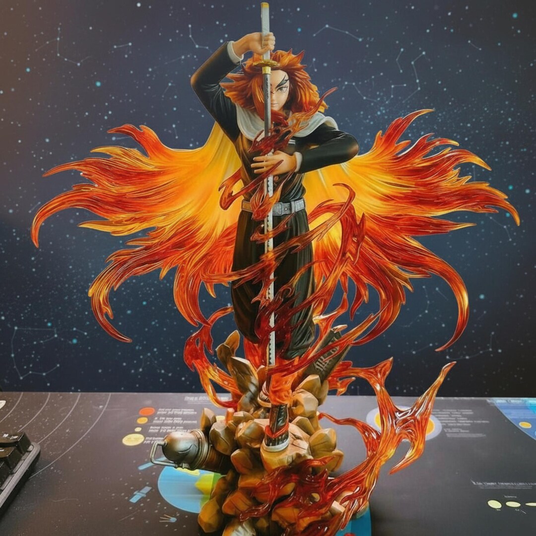 Kyojuro Rengoku Anime Figurine | Demon Slayer - Etsy