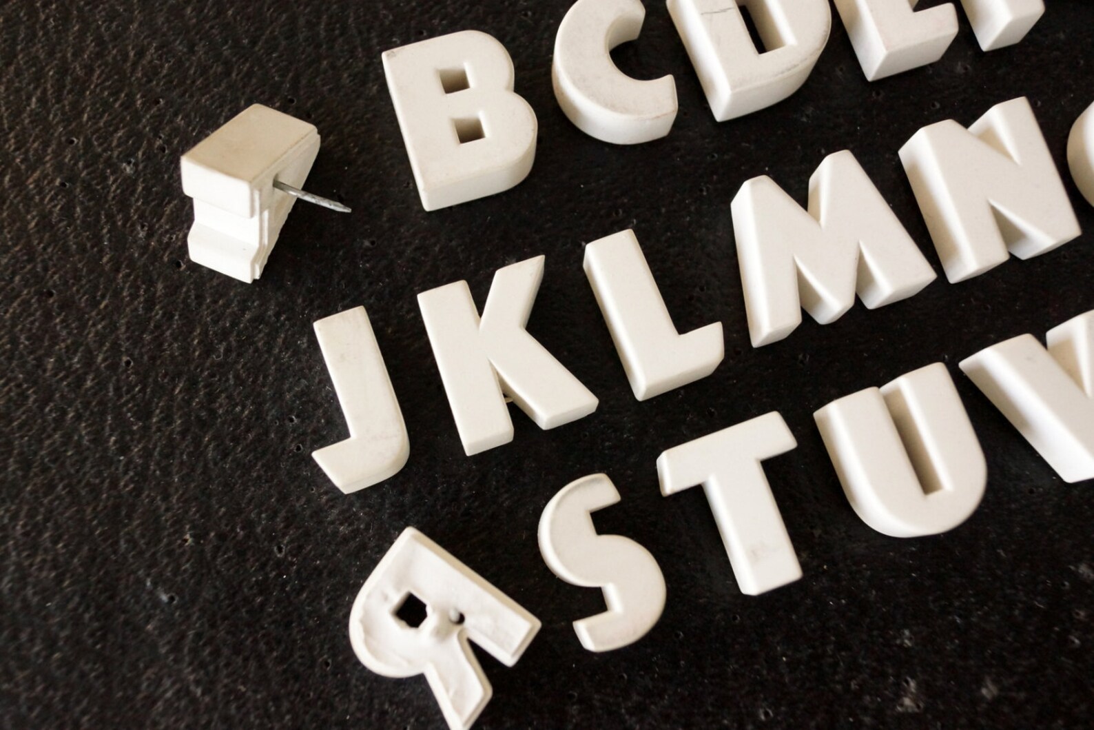 Vintage White Ceramic Push Pins Alphabet Letters A to Z 26 - Etsy