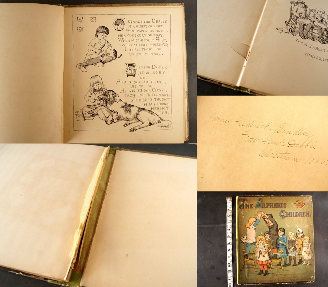 Vintage / Antique "the Alphabet Children" Book (c.1884) - Collectible ...