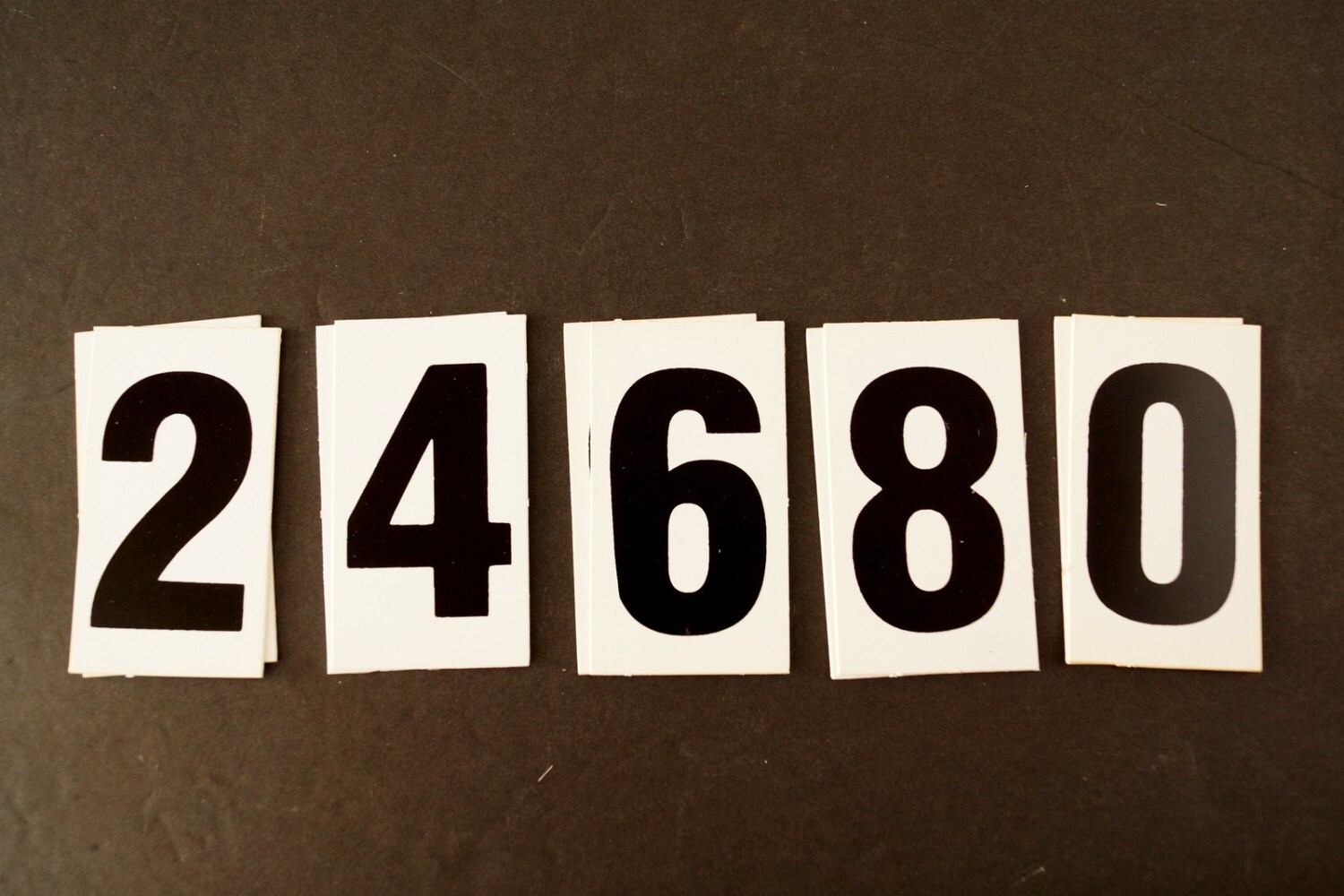 Vintage Double-sided Gas Station Number Signs, Set of 10 in White and ...