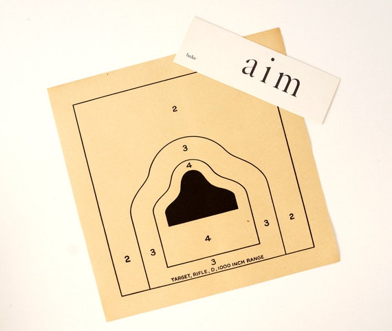 Vintage Rifle Shooting Target C.1940s 12 Inches | Etsy