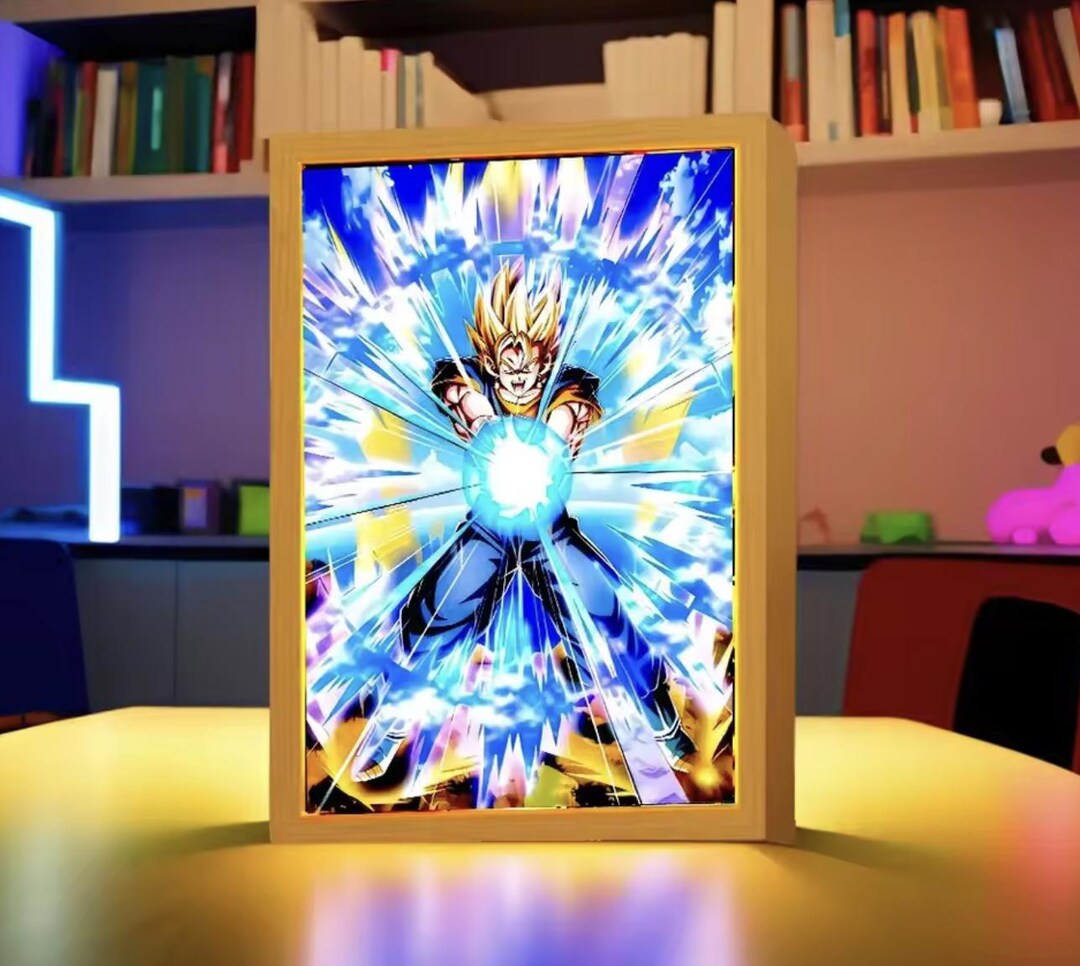 Vegito Super Saiyan LED Light Frame – Dragon Ball Z Anime Decor - Etsy ...