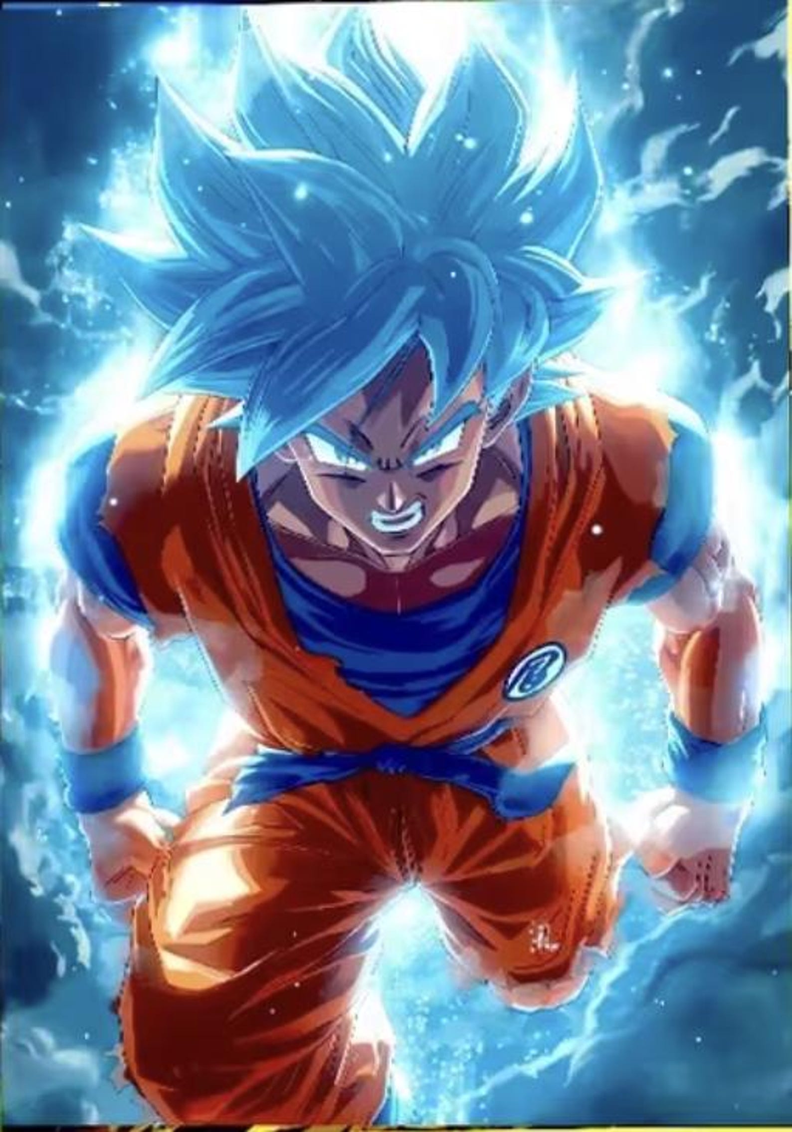 San Goku Blue Dragon Ball Z Frame Lamp Illuminated - Etsy