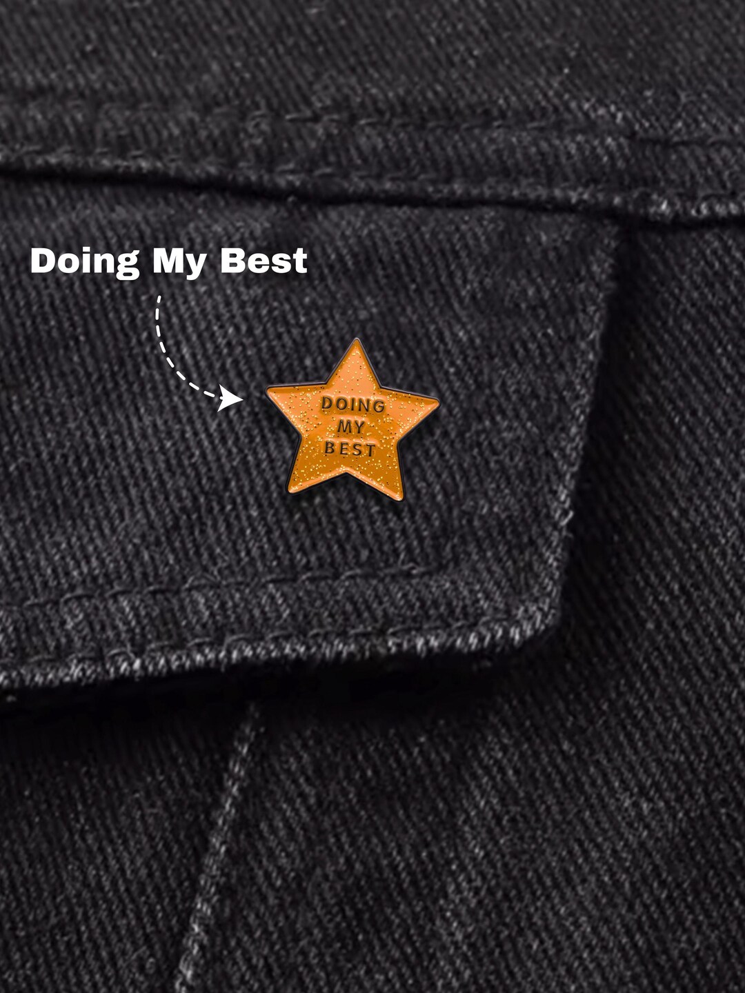 Doing My Best Enamel Pins - Funny Star Pins for Bags, Meme Backpack ...