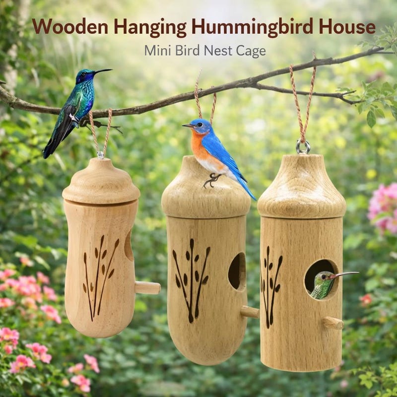 Wooden Hummingbird Houses - Etsy