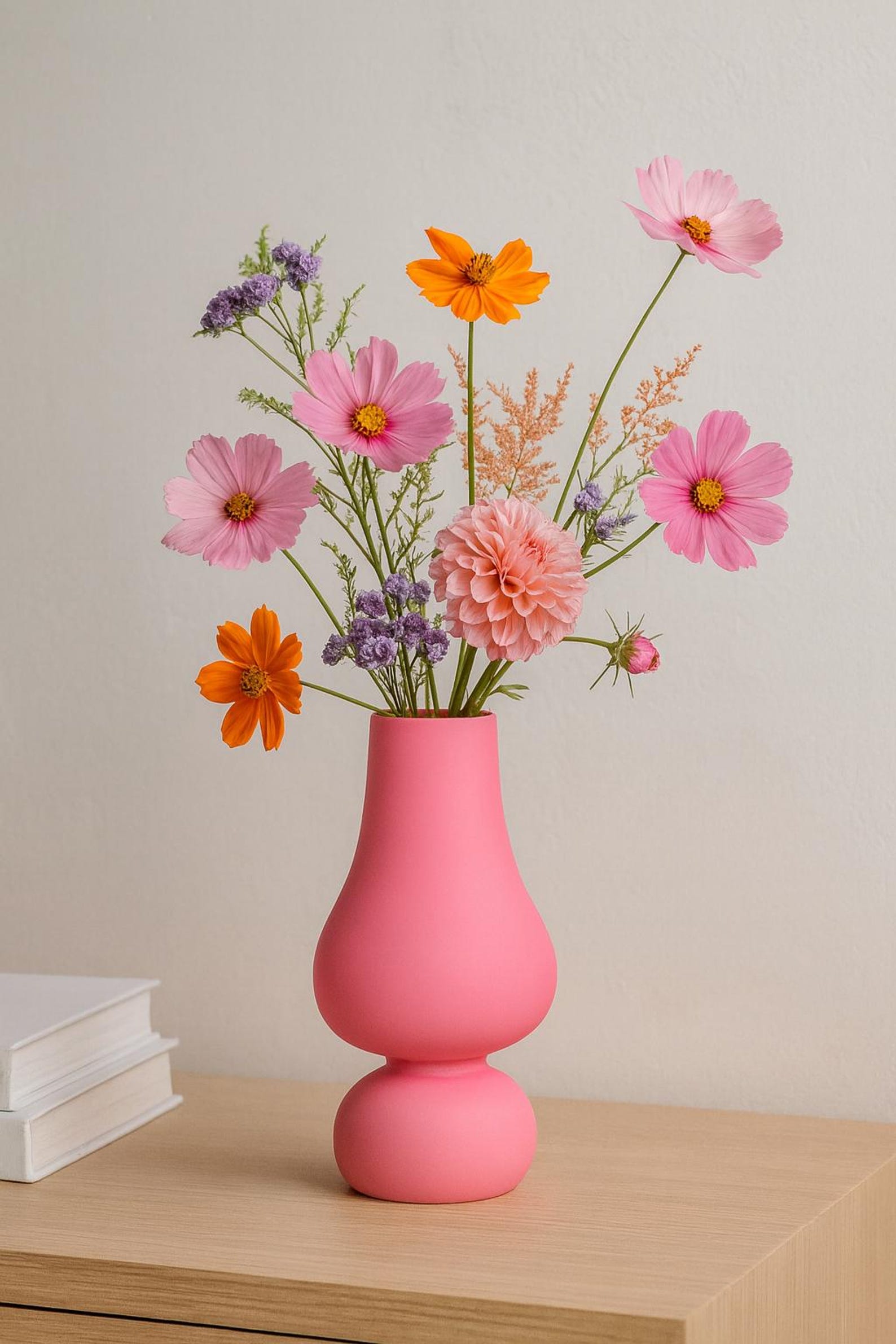 Pink Ceramic Gourd Vase, Minimalist Home Decor - Etsy
