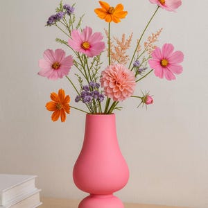 Pink Ceramic Gourd Vase, Minimalist Home Decor - Etsy