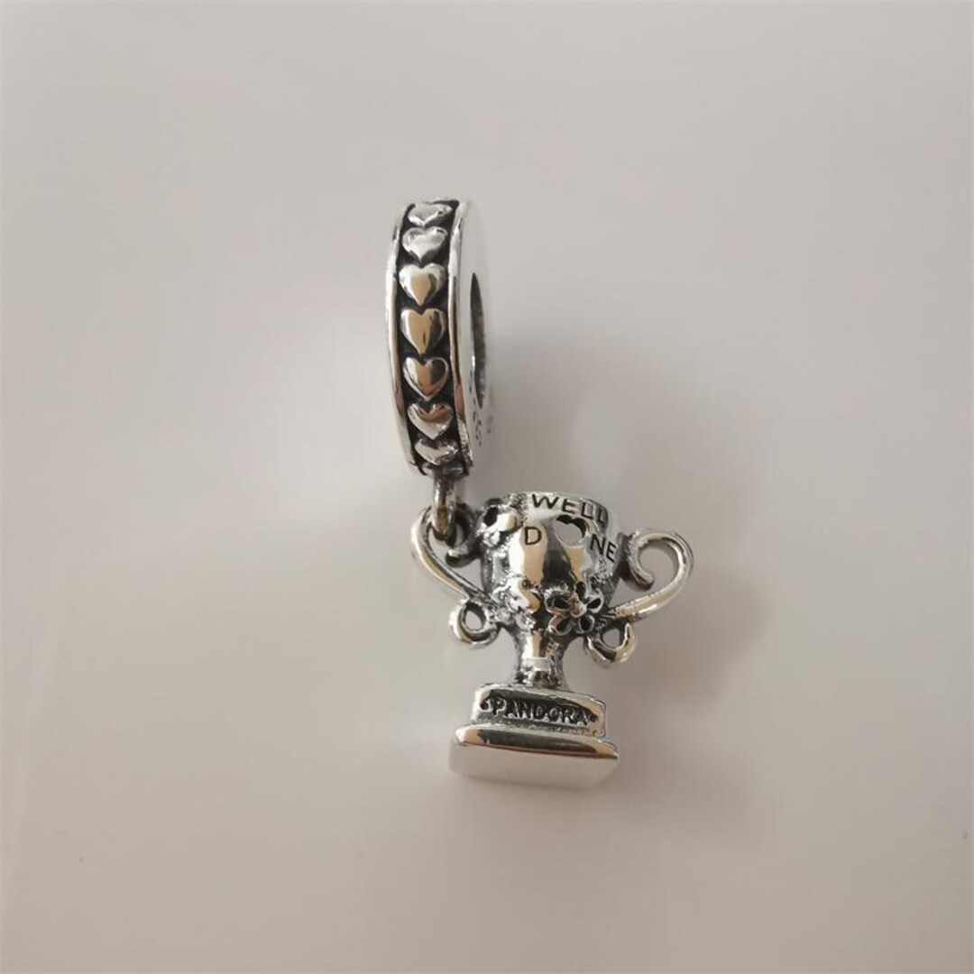 925 Sterling Silver Ale Pandora Achievement Trophy Hanging Charm - Etsy