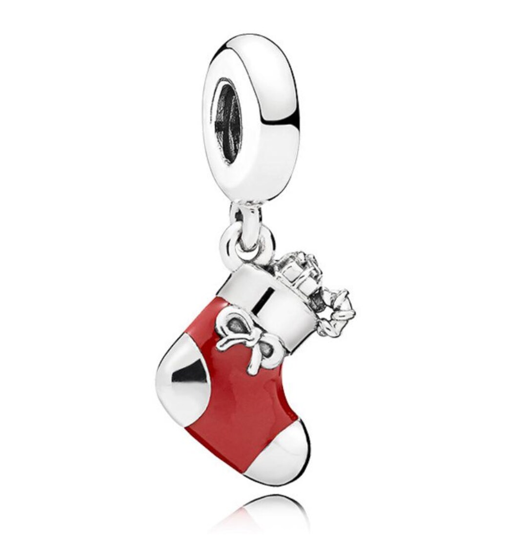 Pandora Christmas Festive Stocking Pendant Charm - Etsy