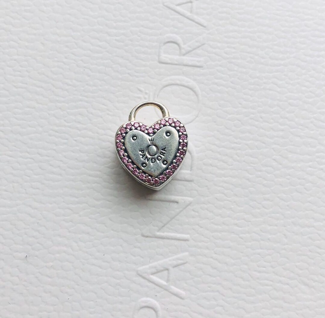 Pandora Lock Your Promise Clip, Fancy Fuchsia Pink Cz Gift Pouch - Etsy