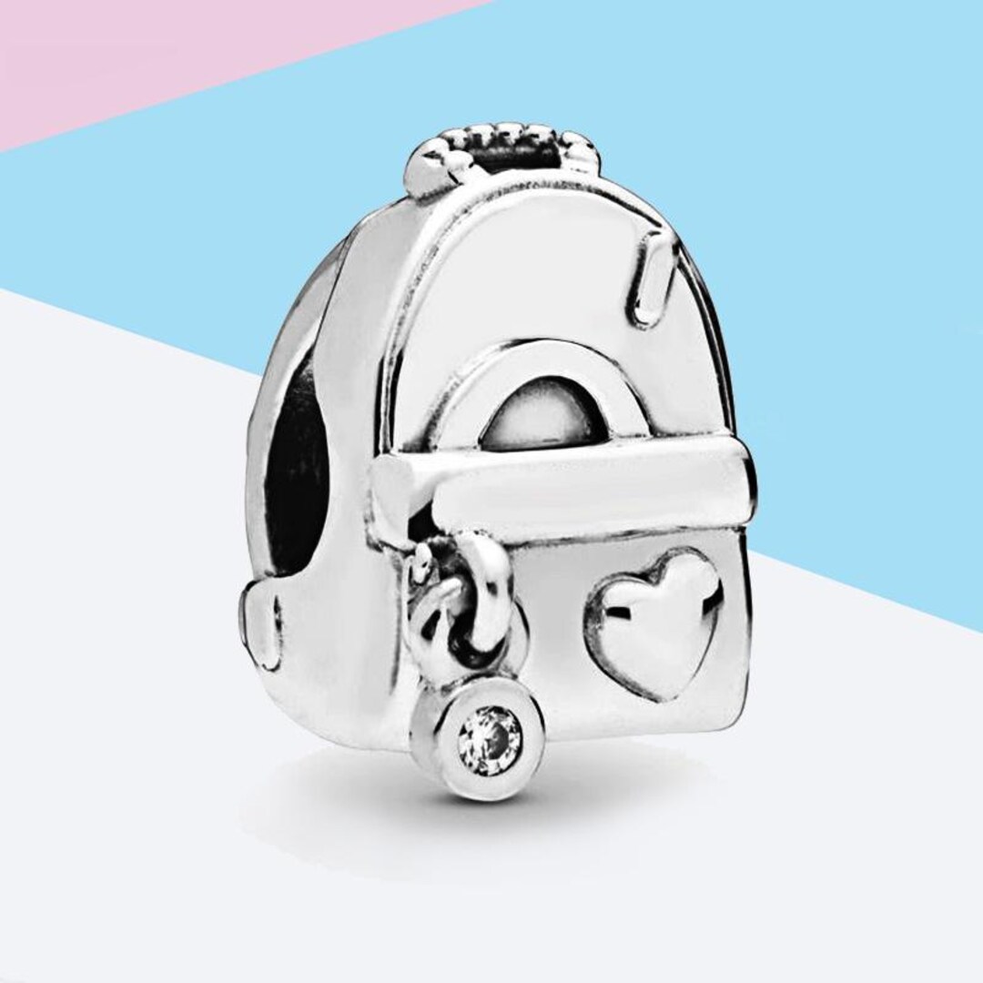 Silver Pandora Adventure Bag Travel Backpack Charm - Etsy