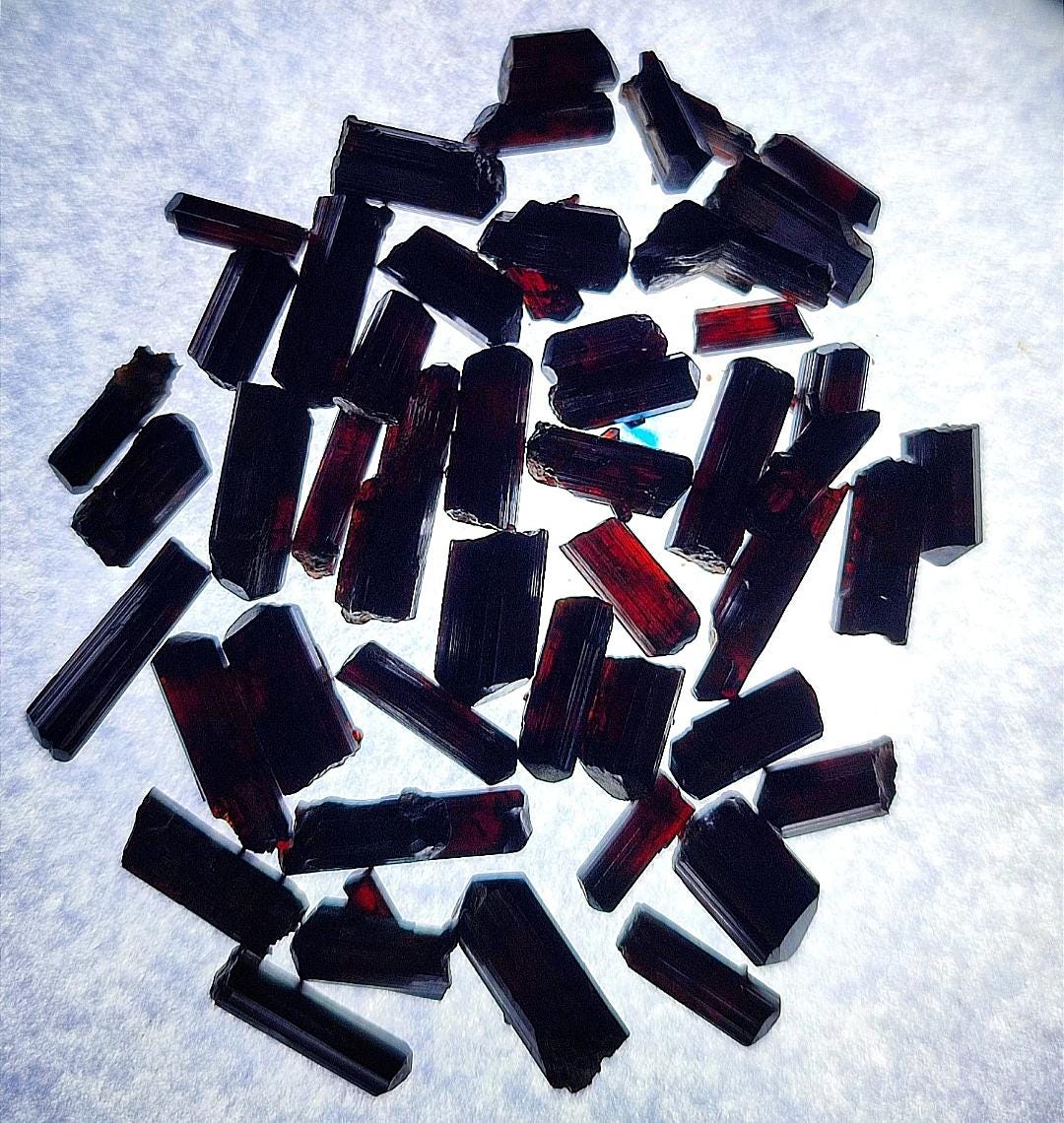 Rare Red Rutile Crystals: Zagi Mountain KP Pakistan (27 Grams) - Etsy