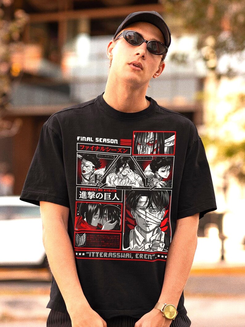 Eren Yeager Anime Shirt - Manga Cosplay Tee,eren Jaeger Tshirt - Etsy