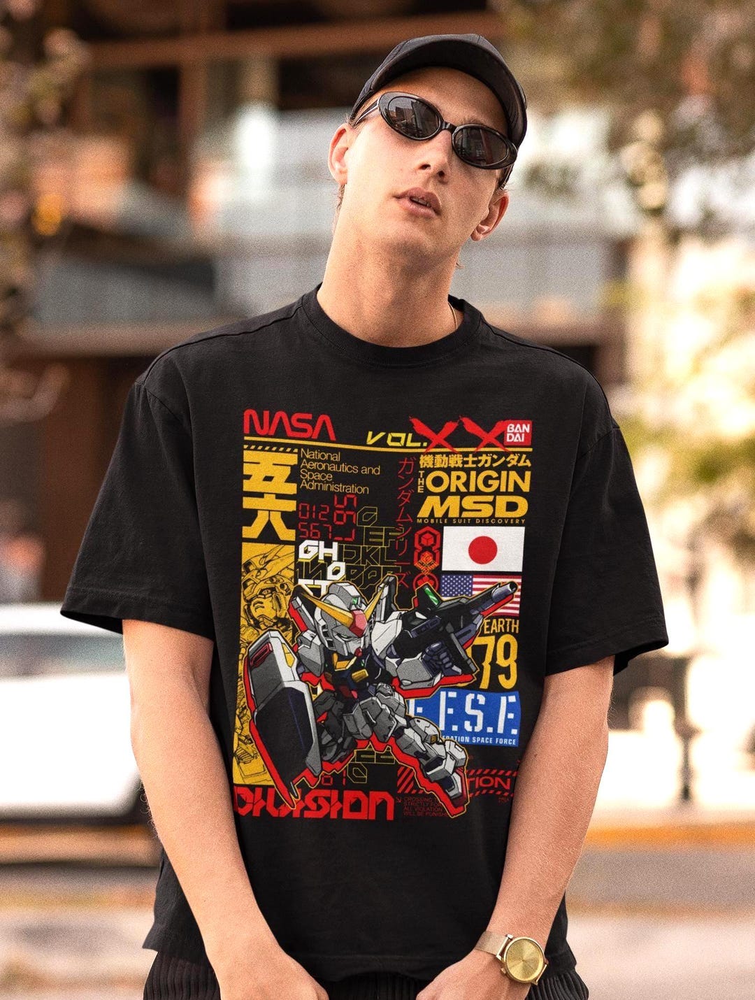 90s Gundam Anime Shirt - Retro Robot Manga Graphic Tee - Etsy