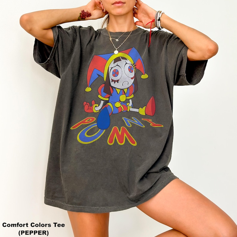 Comfort Colors Vintage Pomni Shirt - the Amazing Digital Circus Shirt ...