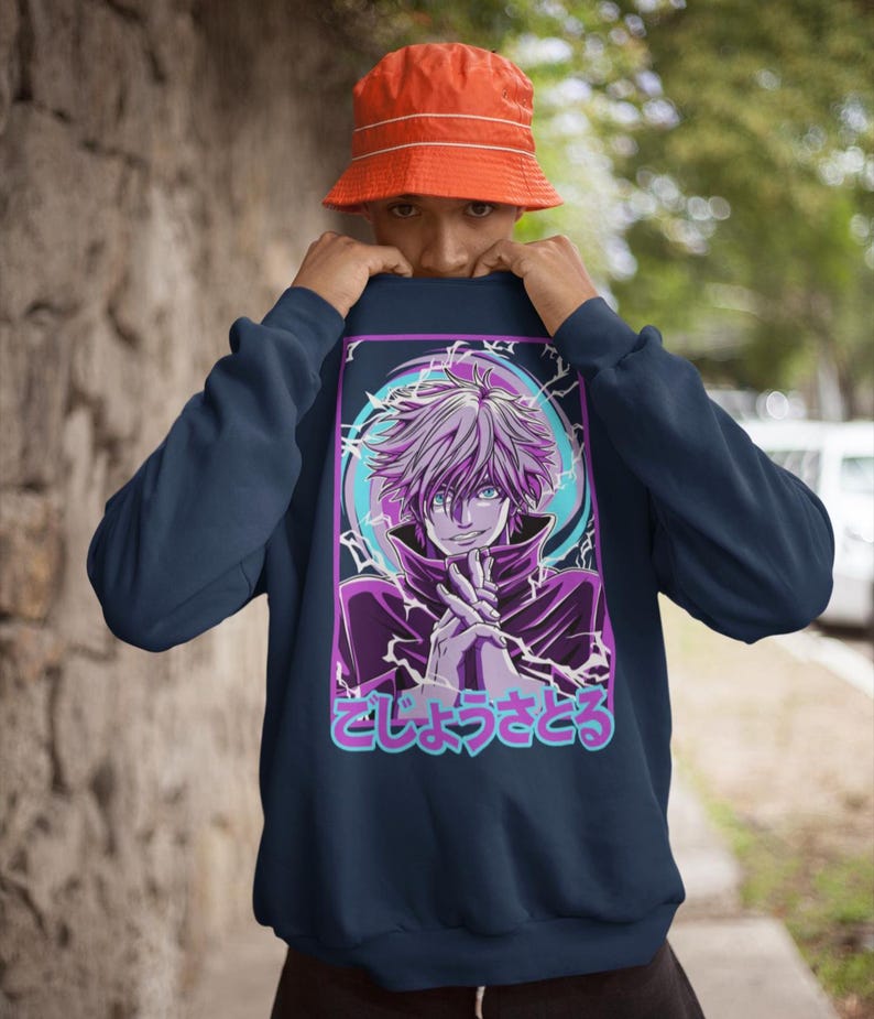 Satoru Gojo Lightning Tee - Anime Neon Sorcerer Art,gojo Fan Gift - Etsy