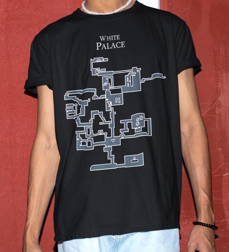 Hollow Knight White Palace Map Shirt - Hornet Warrior Tee, Silksong Map ...