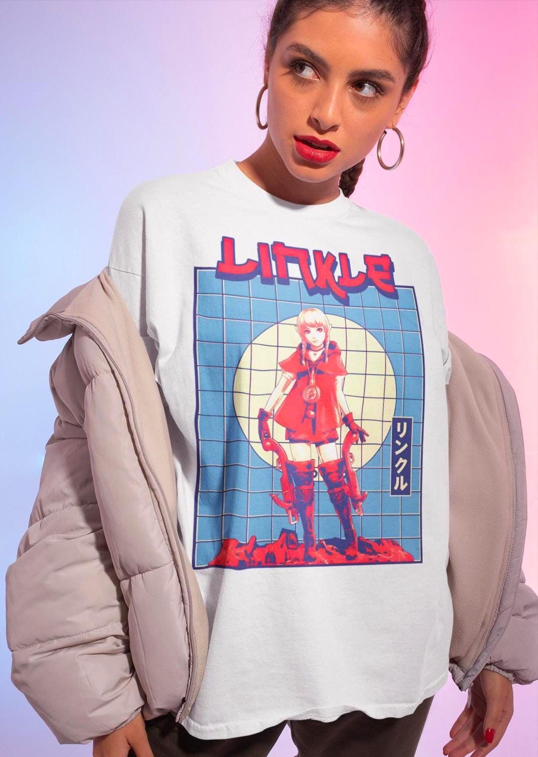 Legend of Zelda Linkle Shirt - Female Link Pop Art,crossbow Gaming Tee ...