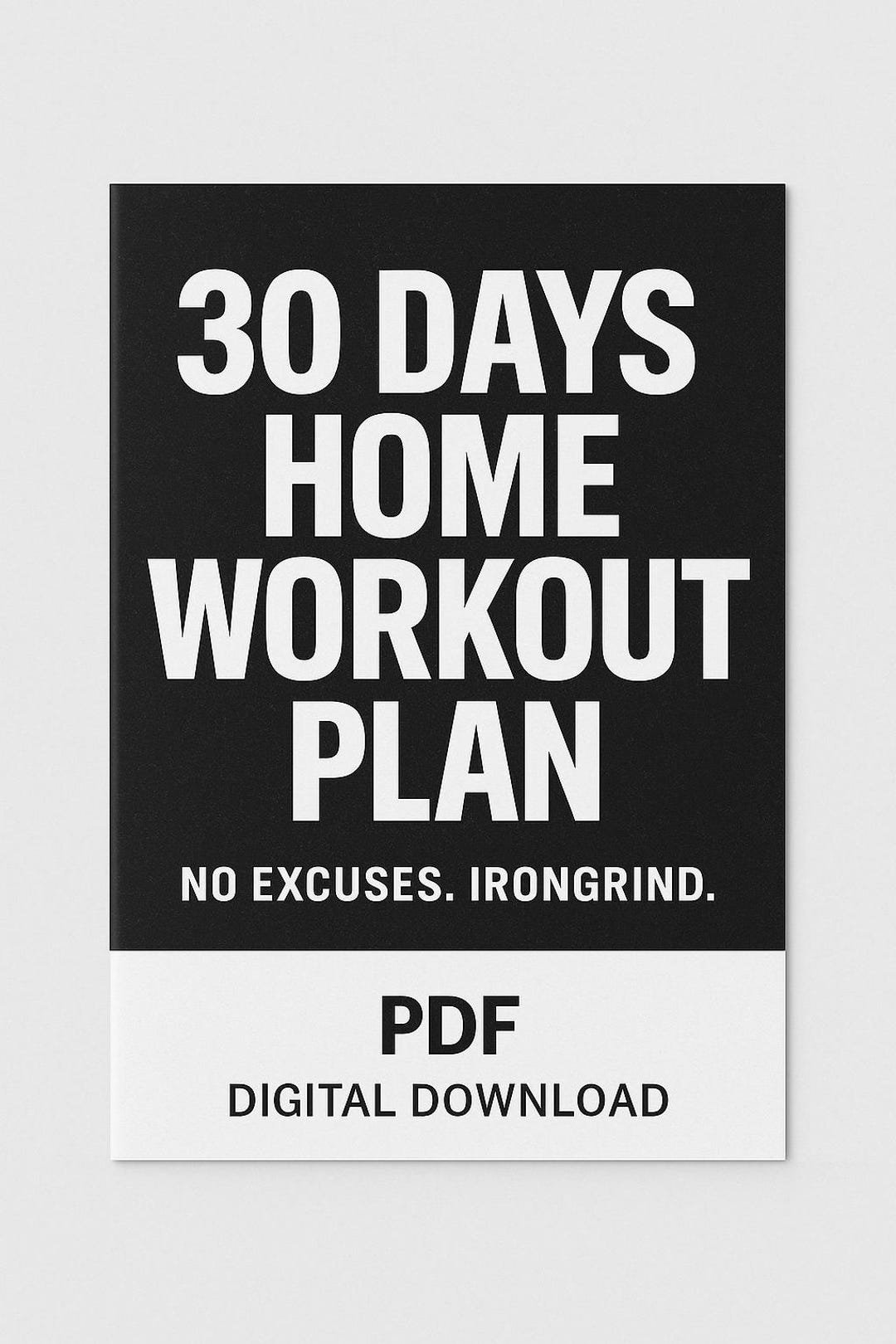30 Day Home Workout Plan PDF – Bodyweight Fitness Challenge – Digital ...