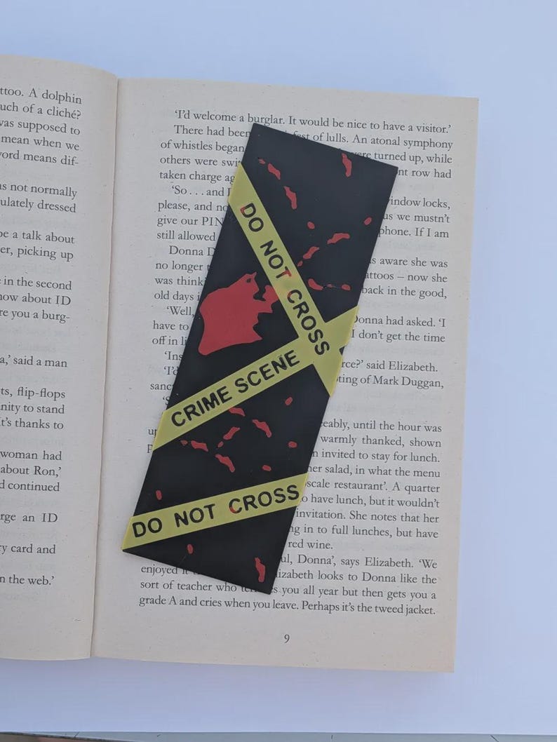 Crime Scene Bookmark - Etsy