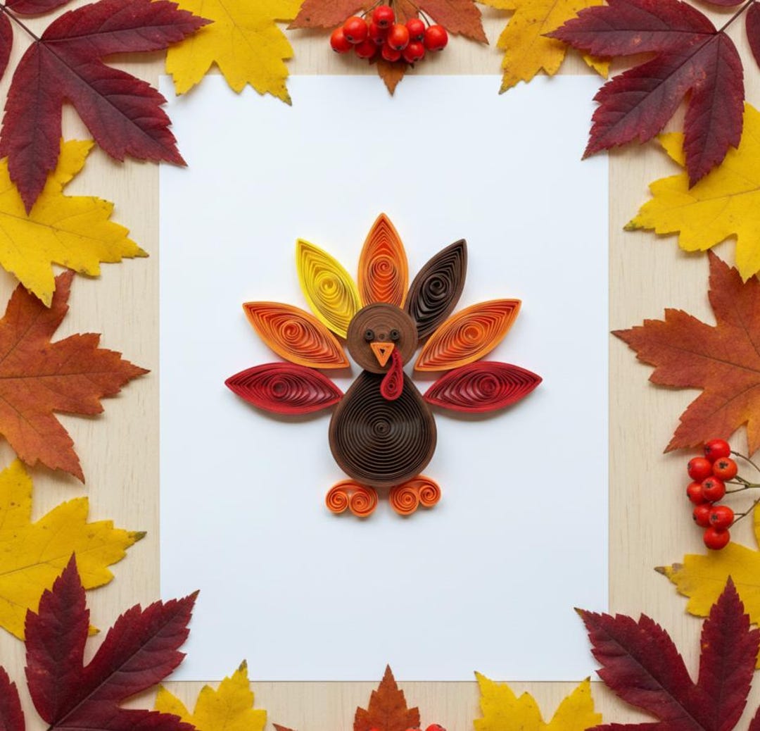 Quilled Turkey Craft Kit, DIY Thanksgiving Craft (digital Download) - Etsy