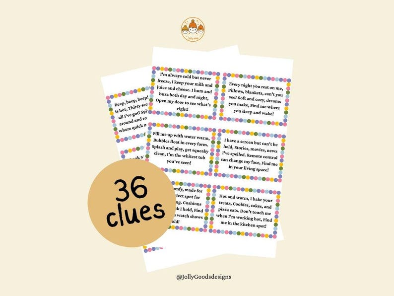 Printable Riddle Scavenger Hunt for Kids: 36 Brain Teaser Clues ...