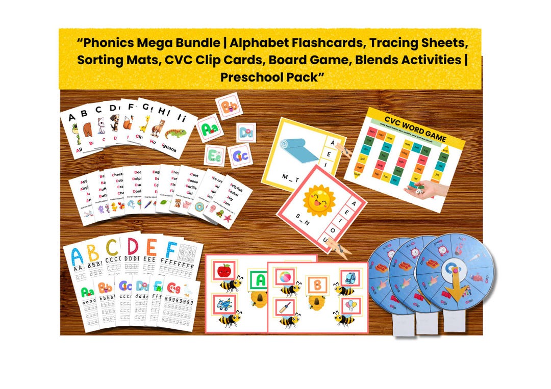 Phonics Mega Bundle | Preschool Alphabet Learning (digital Download) - Etsy
