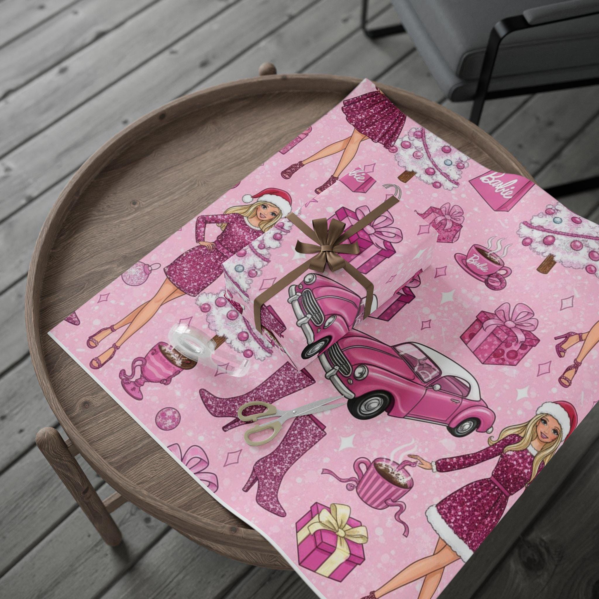 Barbie Christmas Wrapping Paper - Etsy
